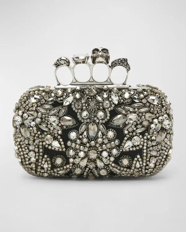 Alexander Mcqueen Skull Clutch Bag - Light Grey | Editorialist